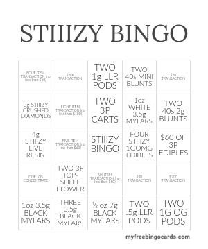 STIIIZY BINGO
