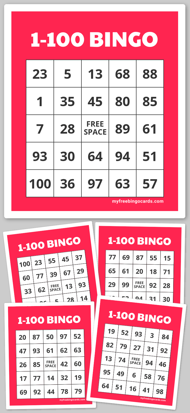 Virtual 1-100 BINGO
