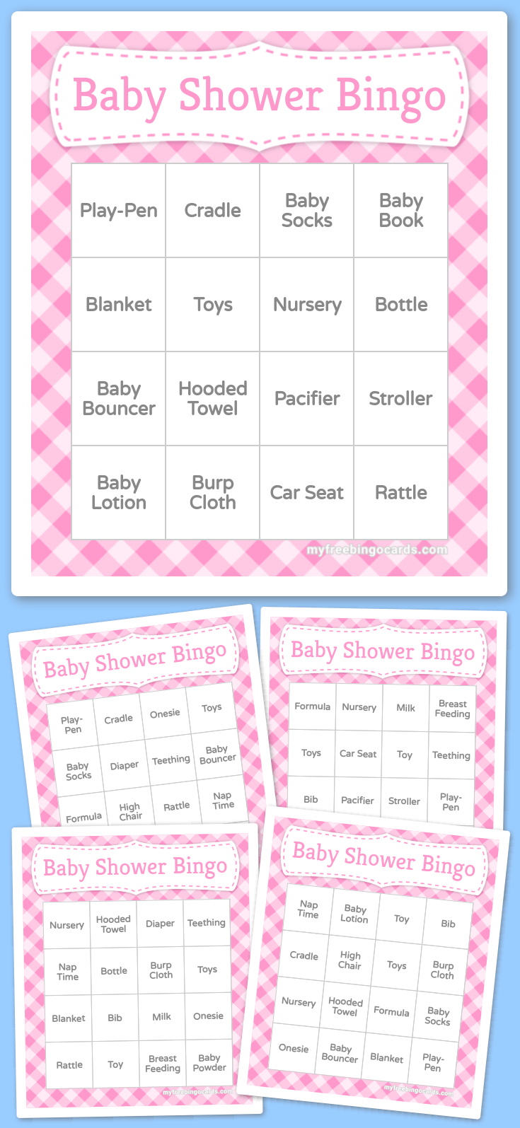 Virtual Baby Shower Bingo