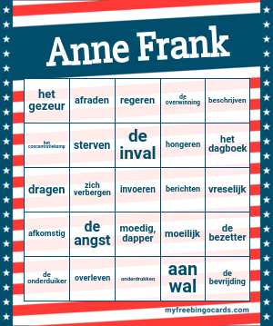 Anne Frank Bingo