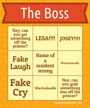 The Boss Bingo