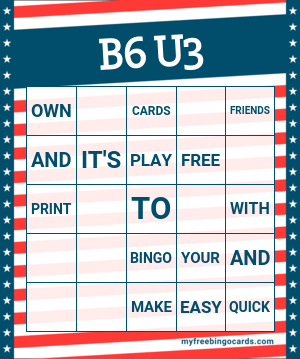 PRINT 100+ B6 U3 BINGO CARDS