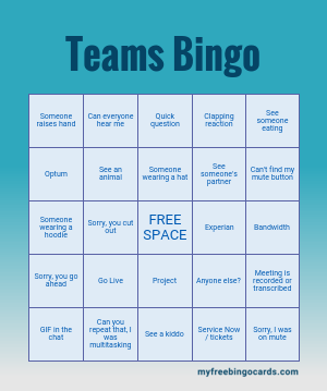 Teams Bingo