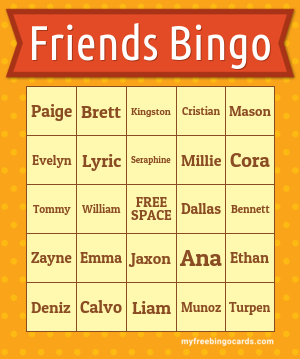 Friends Bingo