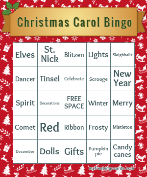 Christmas Carol Bingo
