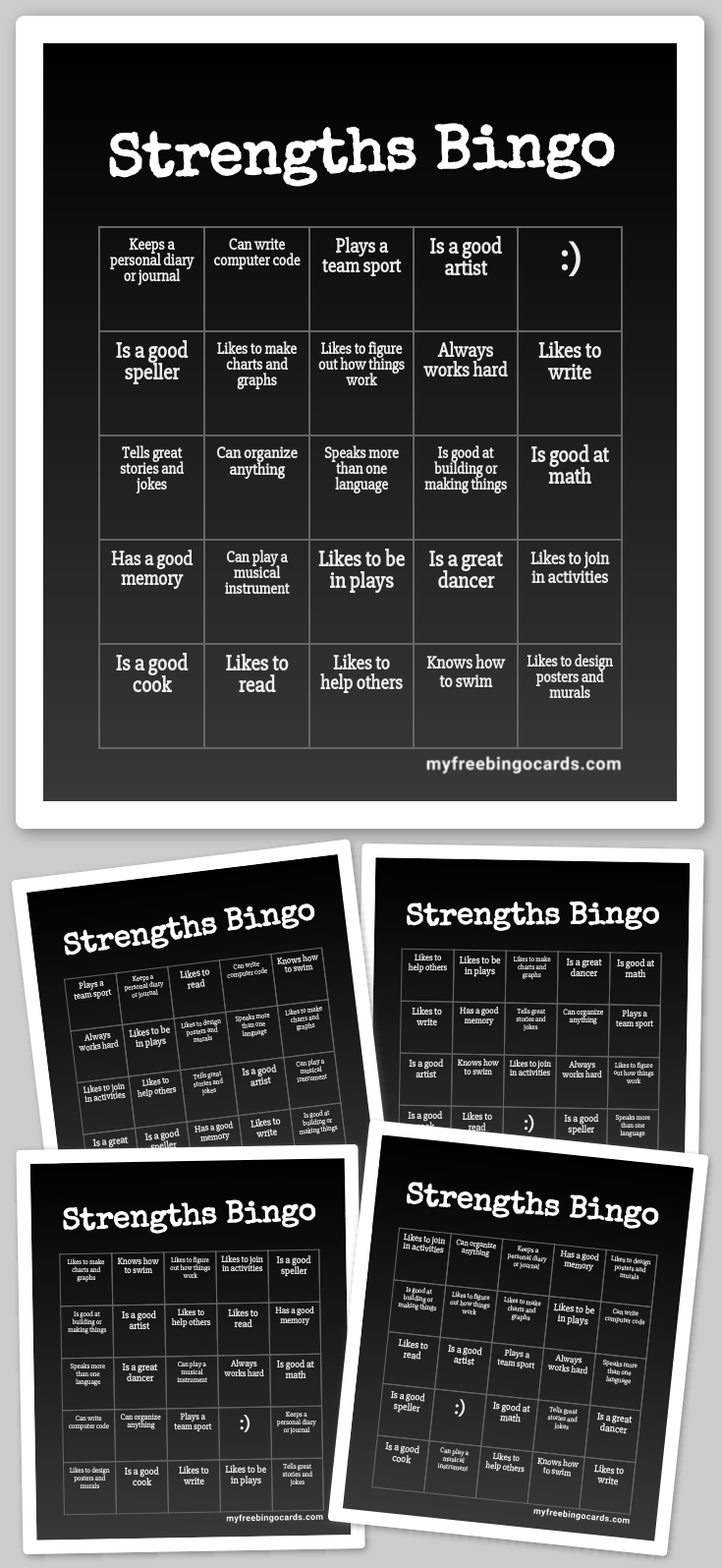 Virtual Strengths Bingo