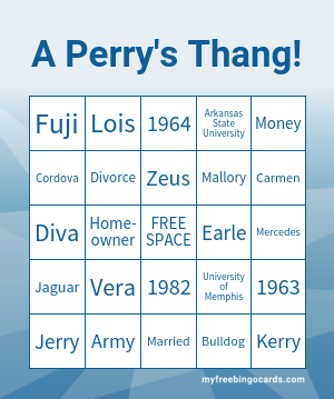 A Perry's Thang! Bingo