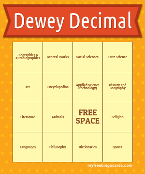 Dewey Decimal Bingo