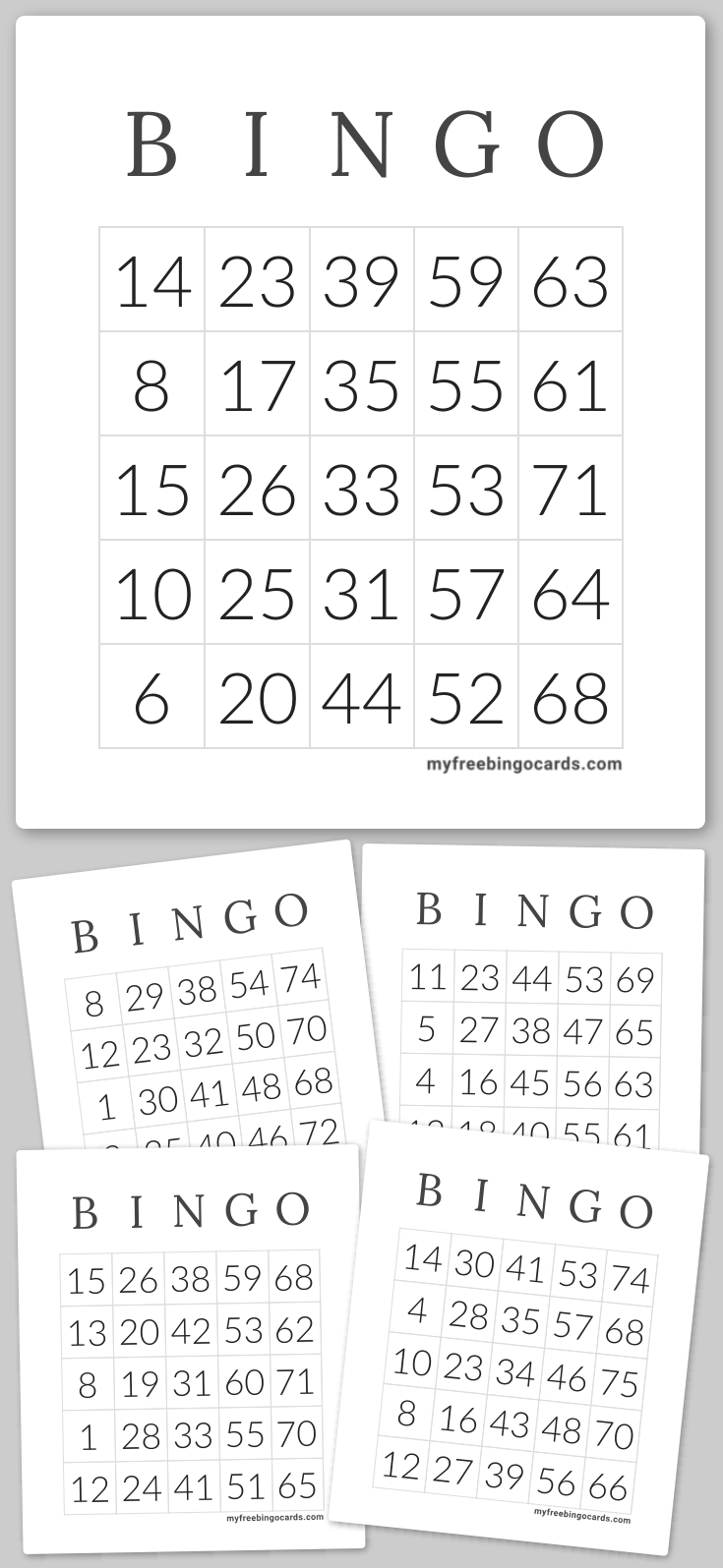 Virtual 1-75 Number Bingo