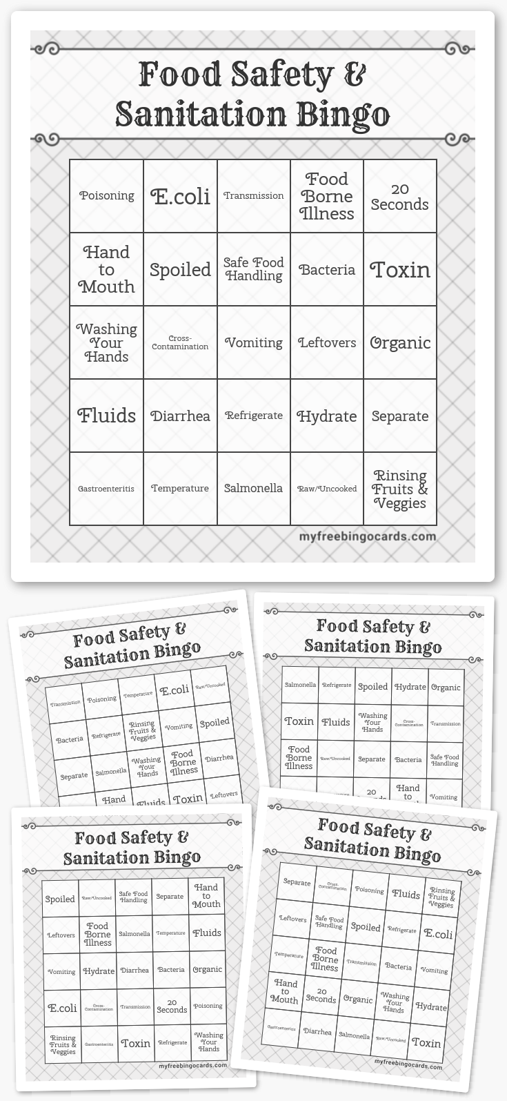 Virtual Food Safety & Sanitation Bingo
