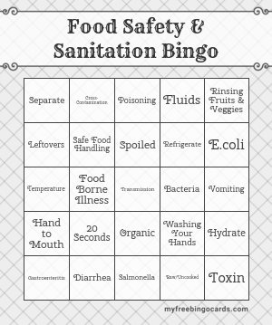 Food Safety & Sanitation Bingo