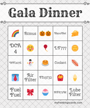 Gala Dinner Bingo