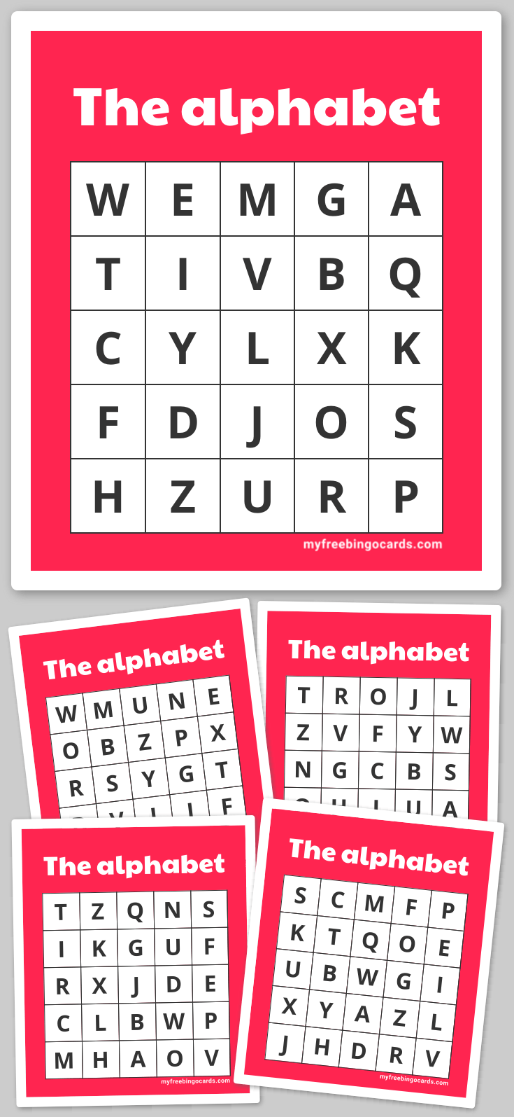 Virtual The alphabet Bingo