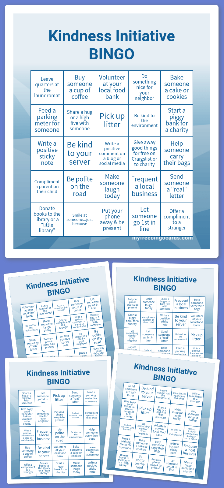 Virtual Kindness Initiative BINGO