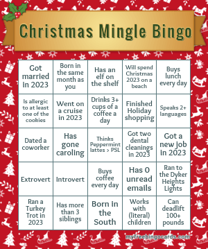 Christmas Mingle Bingo