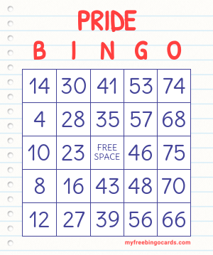 PRIDE BINGO