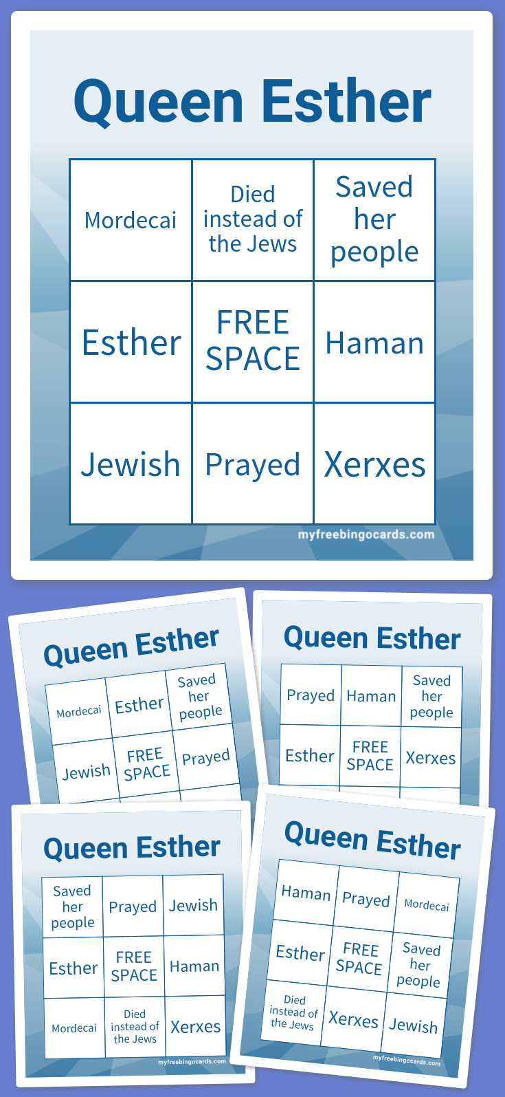 Virtual Queen Esther Bingo