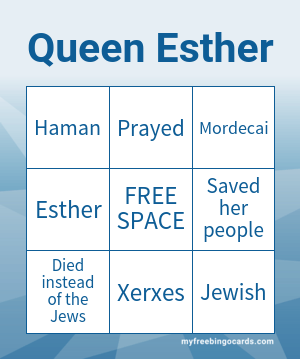 Print 100+ Queen Esther Bingo Cards