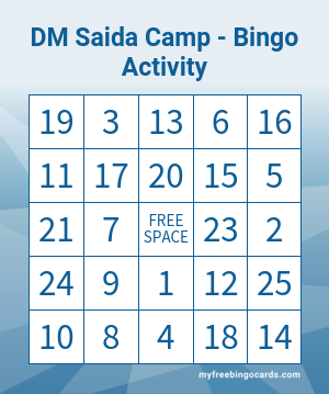 DM Saida Camp - Bingo Activity