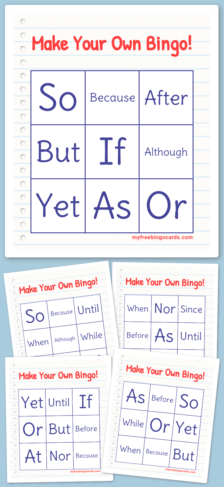 Virtual Make Your Own Bingo 