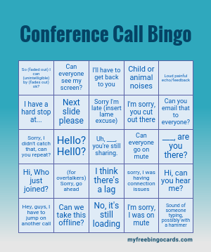 Conference Call Bingo