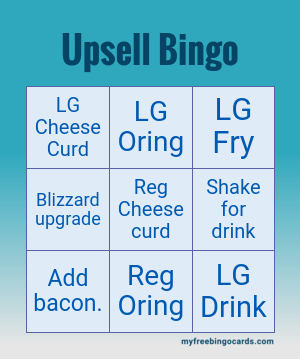 Upsell Bingo