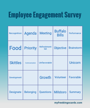 Print 100+ Employee Engagement Survey Bingo Cards