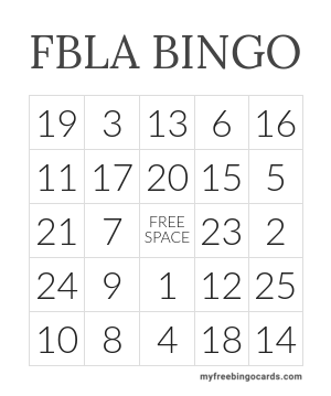 FBLA BINGO