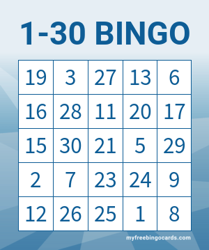 1-30 BINGO