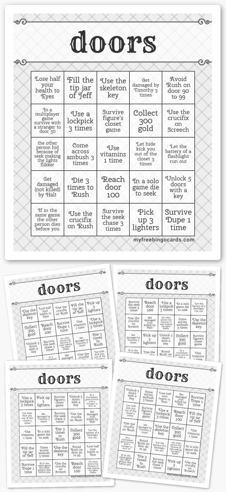 Virtual doors bingo