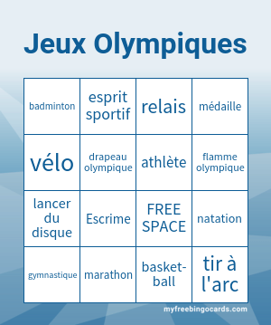 Jeux Olympiques Bingo