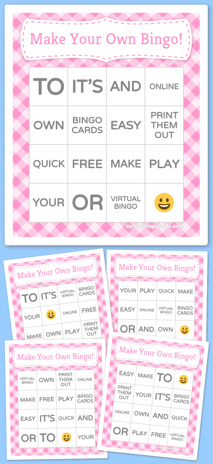 Virtual Make Your Own Bingo!