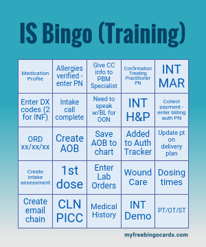 IS Bingo (Training)