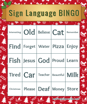 Sign Language BINGO