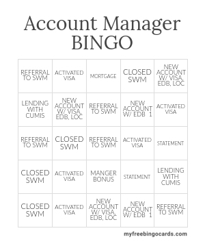 Account Manager BINGO