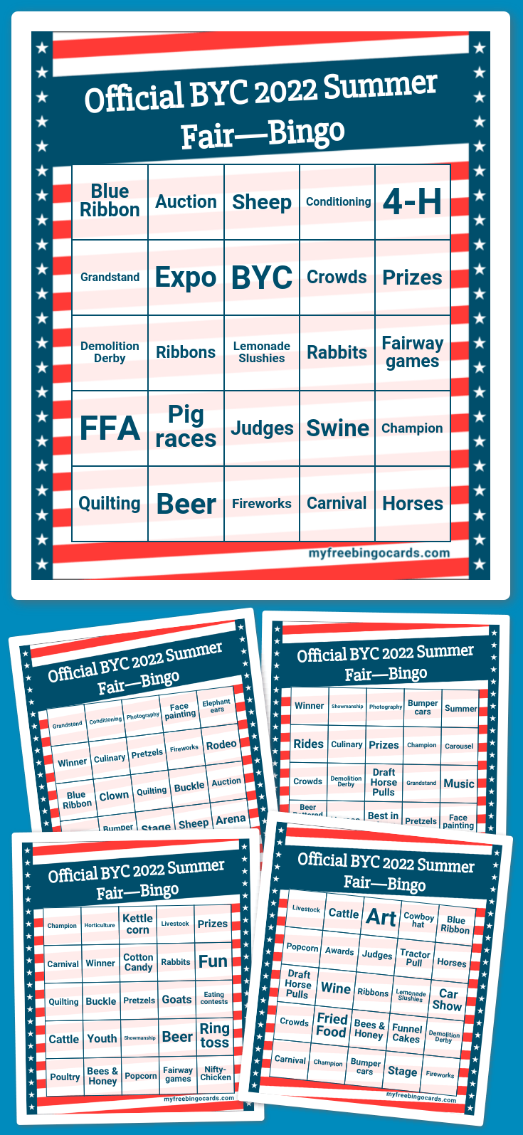 Virtual Official BYC 2022 Summer Fair—Bingo