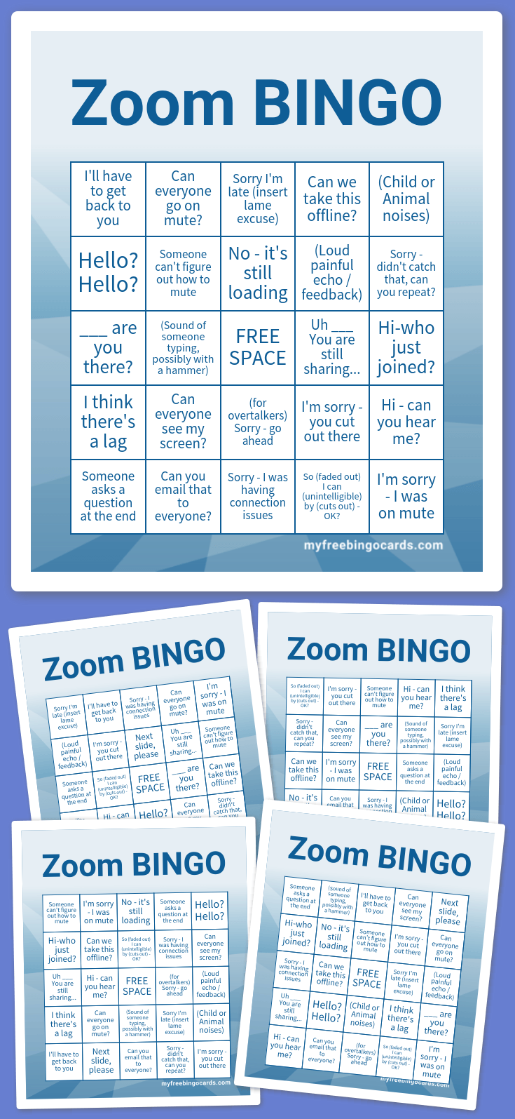 Virtual Zoom BINGO