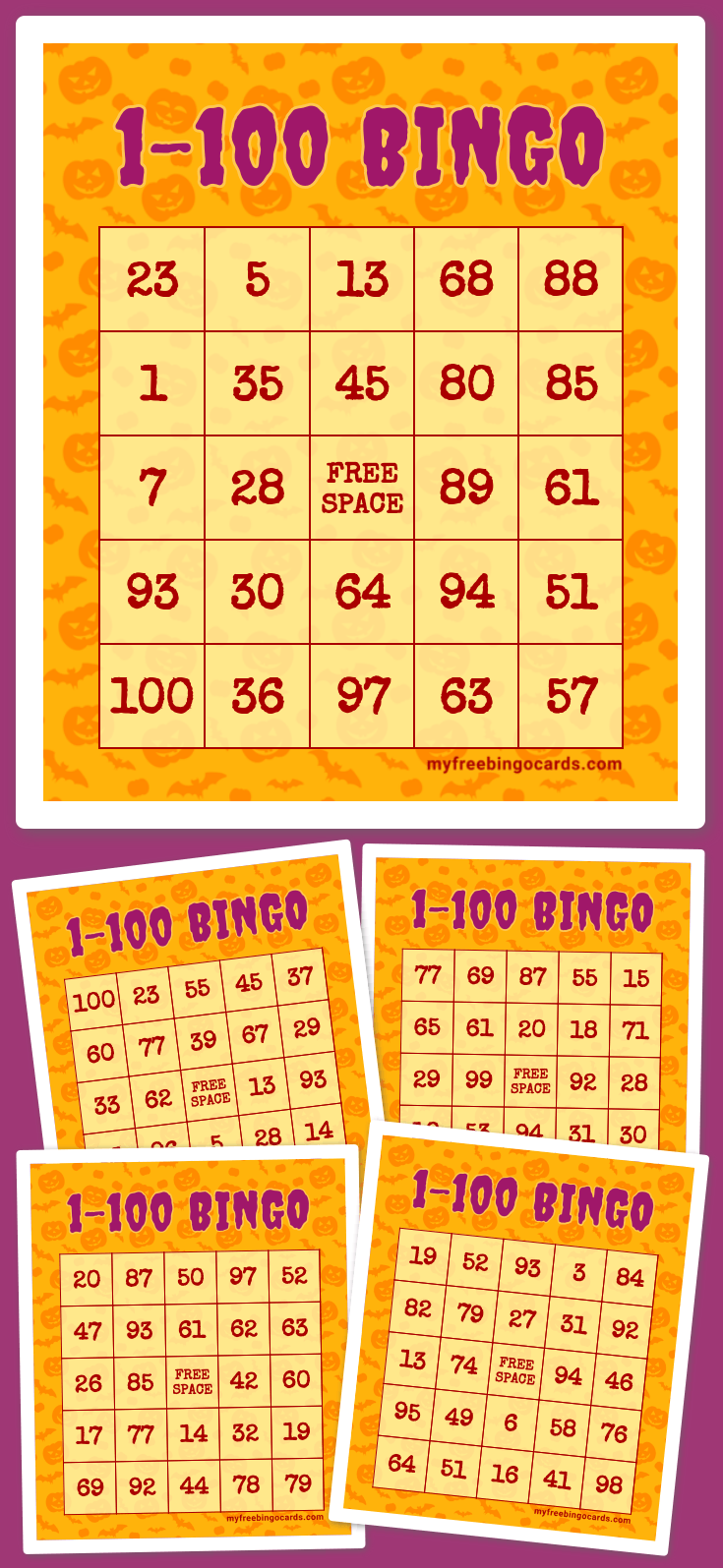 Virtual 1-100 BINGO