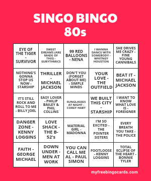SINGO BINGO 80s