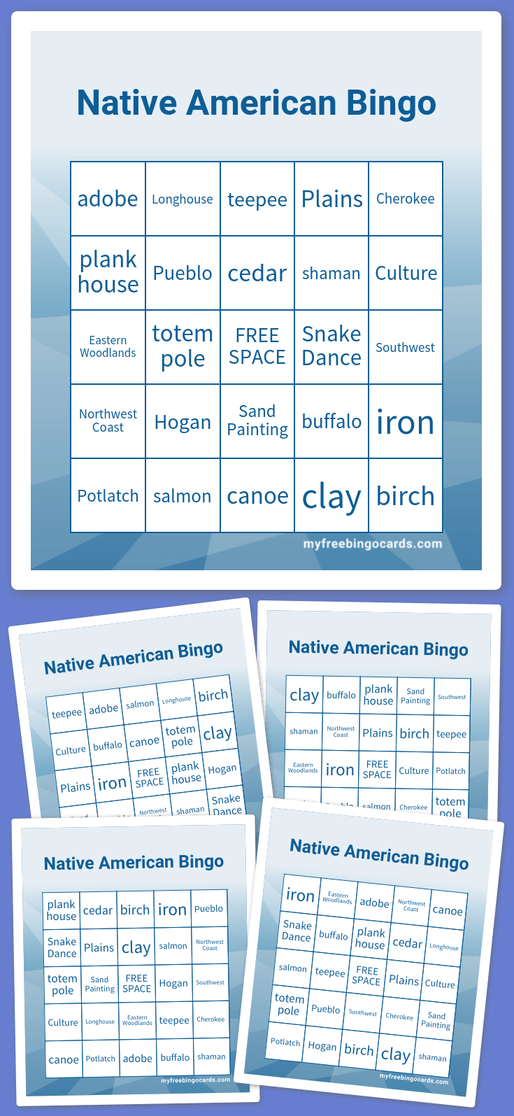 Virtual Native American Bingo
