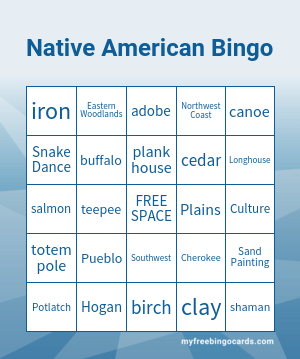 Print 100+ Native American Bingo Cards