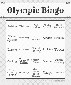 Print 100+ Olympic Bingo Cards