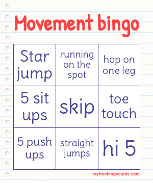 Movement bingo