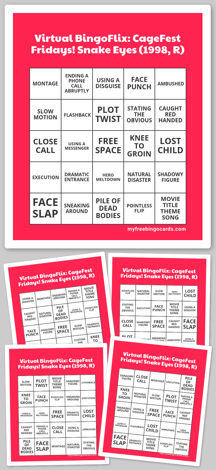 Virtual Virtual BingoFlix: CageFest Fridays…