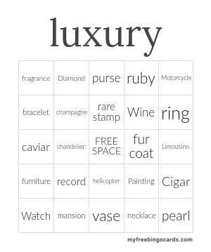 luxury bingo