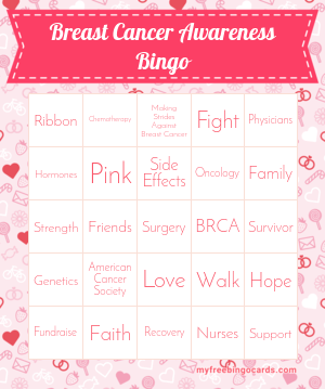 Breast Cancer Awareness Bingo