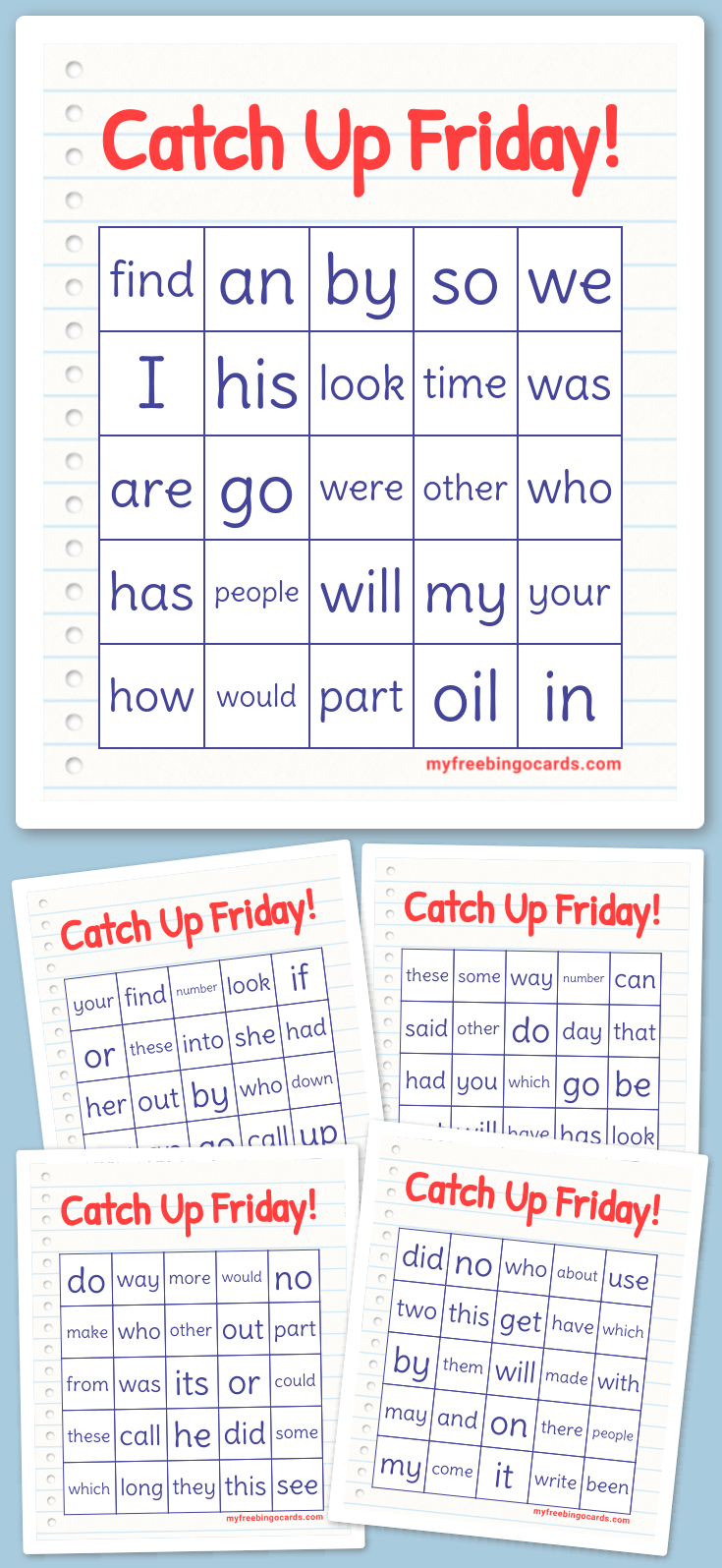Virtual Catch Up Friday! Bingo