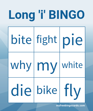 Long 'i' BINGO