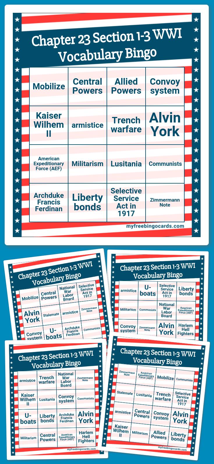 Virtual Chapter 23 Section 1-3 WWI Vocabulary…
