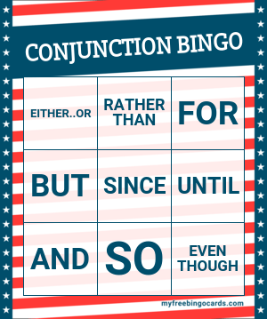 CONJUNCTION BINGO
